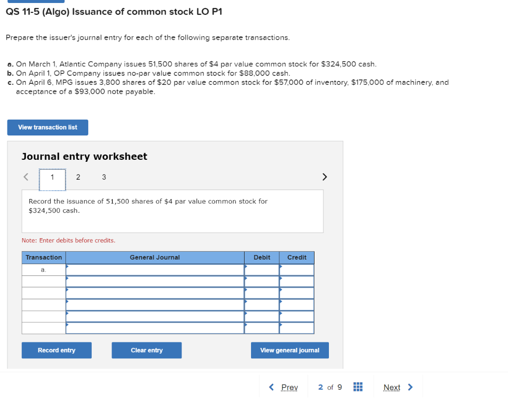 Solved Record the issuance of 51,500 shares of $4 par value | Chegg.com