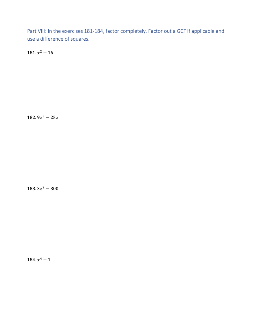 Solved Part VII: In the exercises 167,168, 169, 171, and | Chegg.com