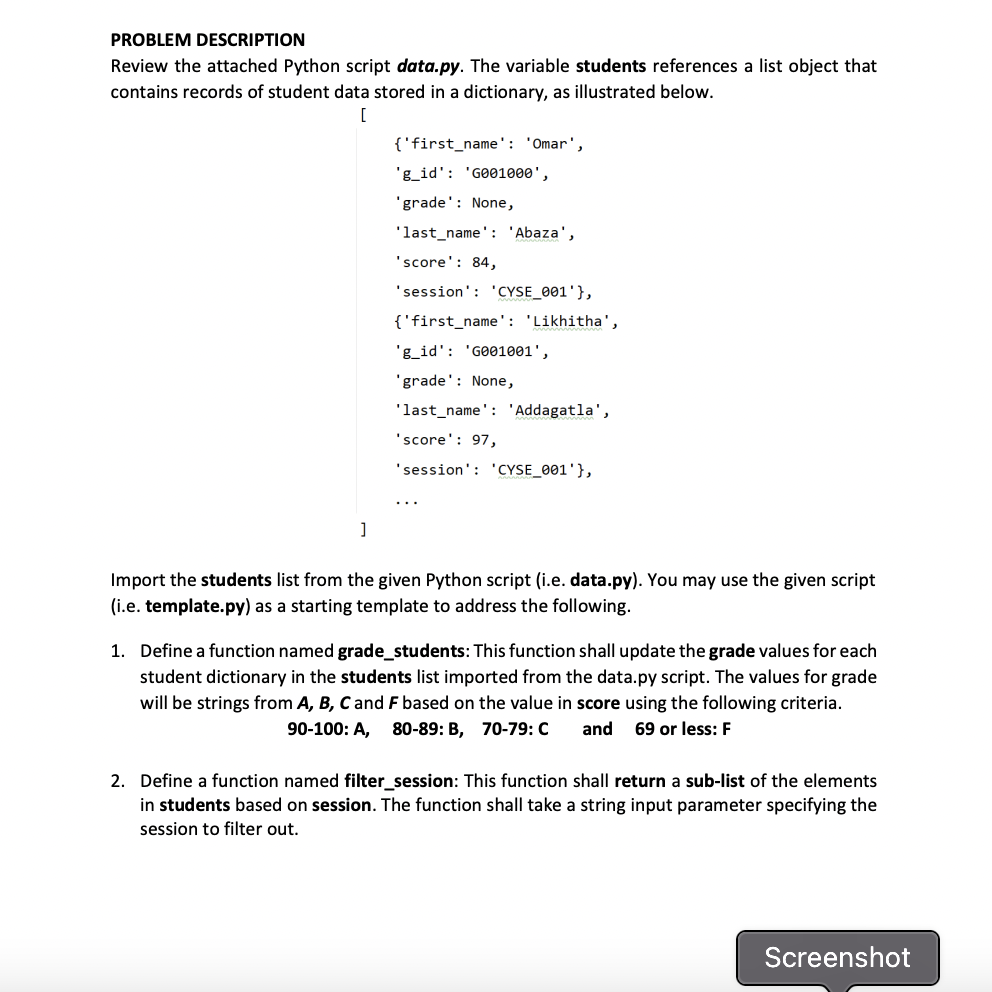 Solved PROBLEM DESCRIPTION Review the attached Python script | Chegg.com