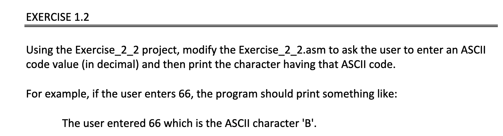 Solved EXERCISE 1.2 Using the Exercise_2_2 project, modify | Chegg.com