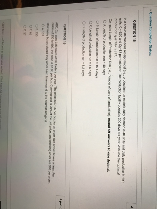 Solved Question Completion Status: QUESTION 15 In a | Chegg.com