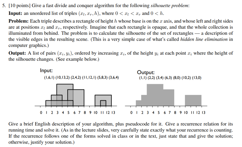 (Solved) : 5 10 Points Give Fast Divide Conquer Algorithm Following ... (Solved) : 5 10 Points Give Fast Divide Conquer Algorithm Following ...