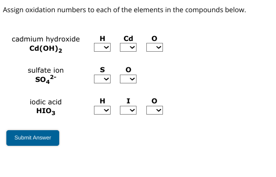 Assign oxidation states to all of the species in the | Chegg.com