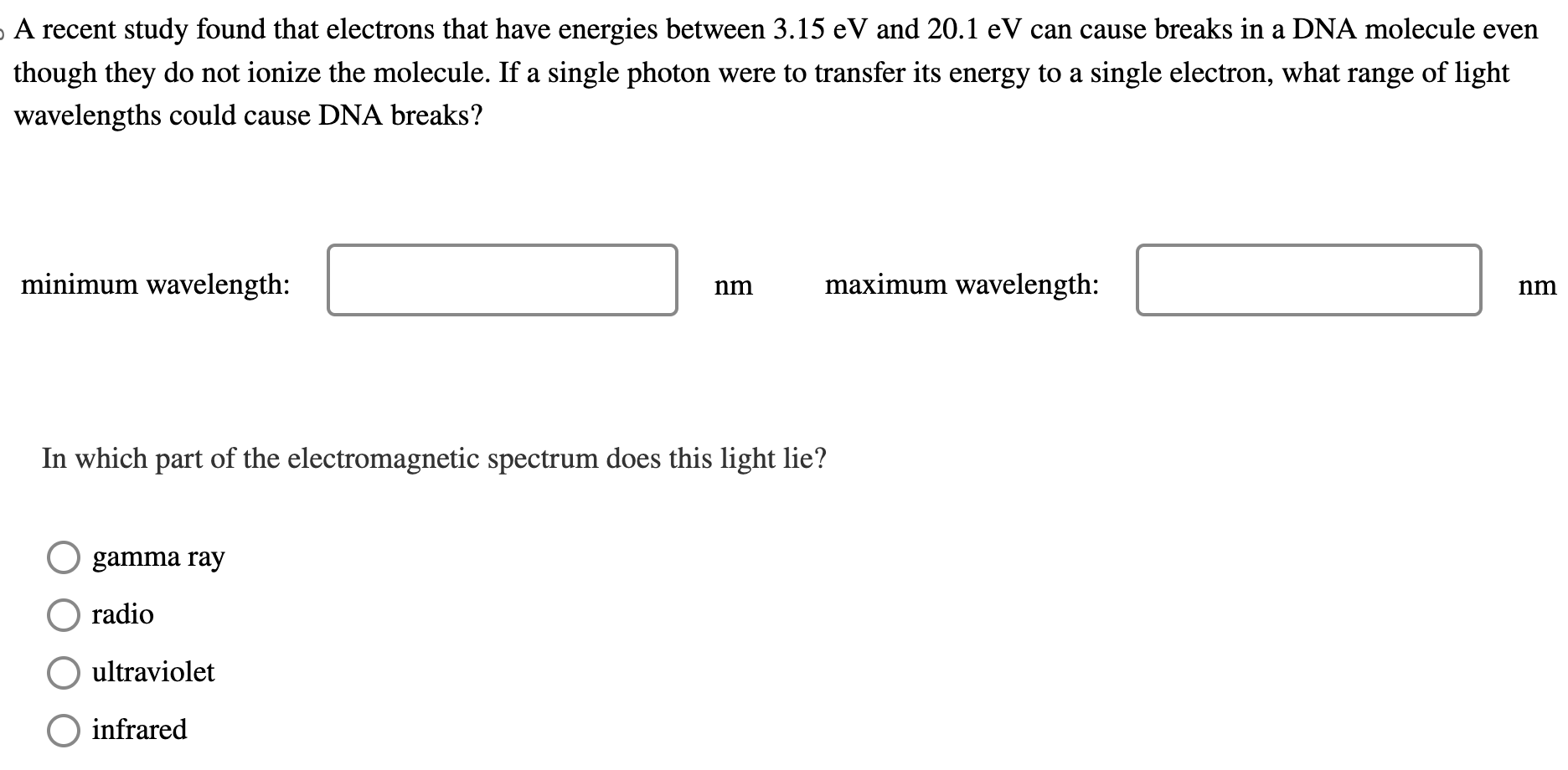 Solved A recent study found that electrons that have | Chegg.com