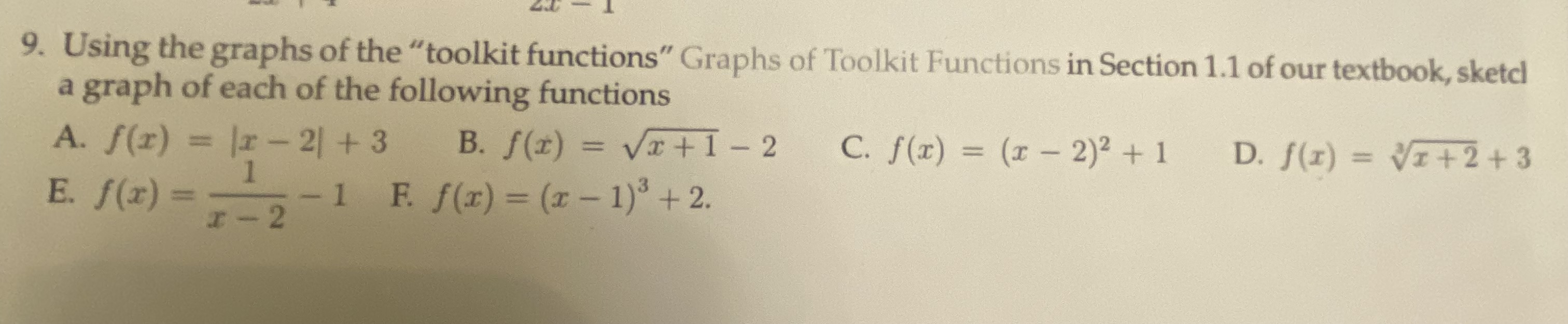 Solved 9. Using the graphs of the Solved 9. Using the graphs of the