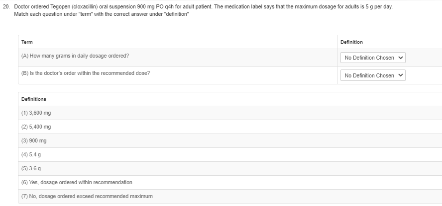 Solved 1. The physician has ordered Digitek 0.25 mg oral | Chegg.com