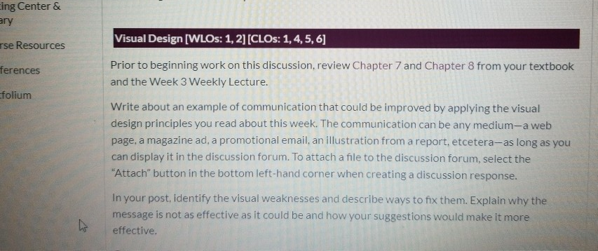 ing Center & ary Visual Design [WLOS: 1, 2] [CLOS: | Chegg.com