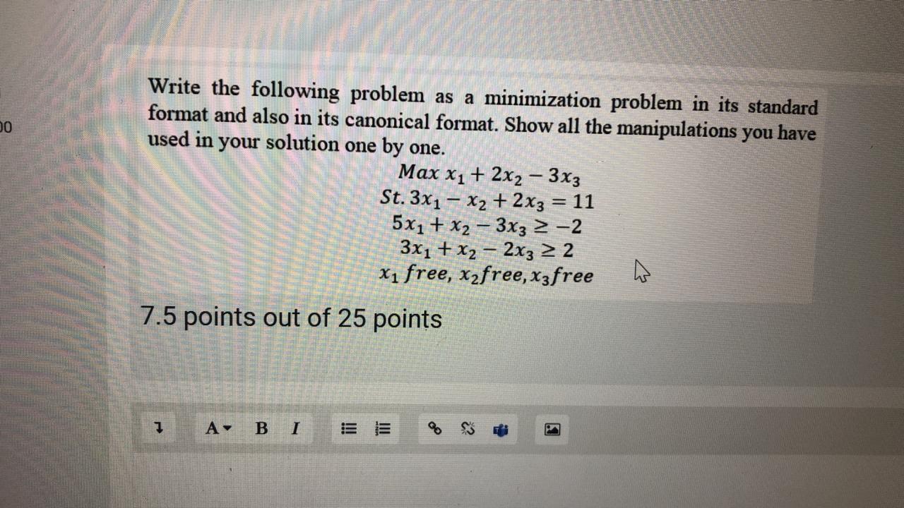 Solved 0 Write the following problem as a minimization | Chegg.com