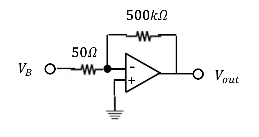 If V_B = 6.4 * 10 ^-8 V, what is Vout in the | Chegg.com