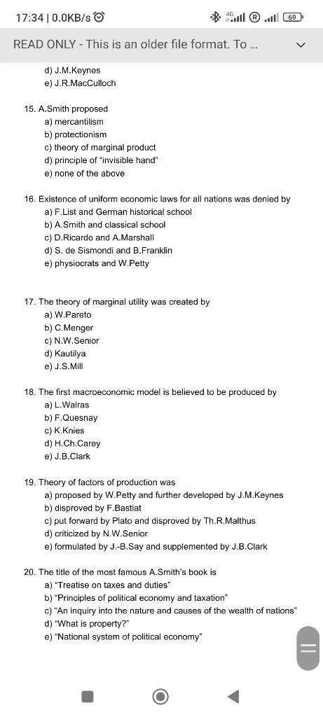 Solved READ ONLY - This is an older file format. To ... d) | Chegg.com