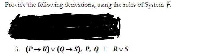 Solved Provide the following derivations, using the rules of | Chegg.com