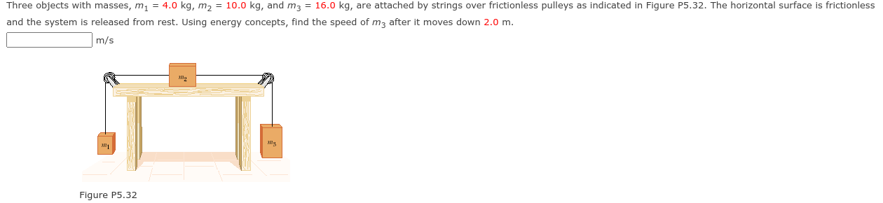 Solved and the system is released from rest. Using energy | Chegg.com