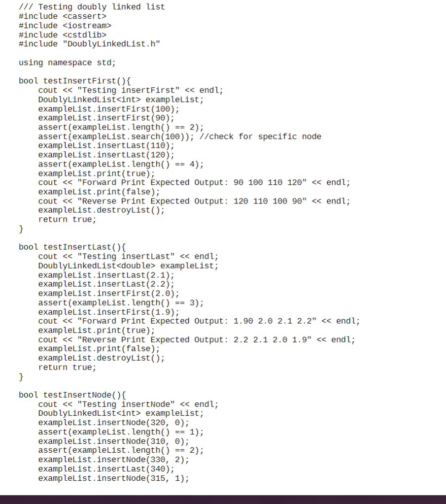 Solved C++ You just need to modify my doublelinkedlist.h | Chegg.com