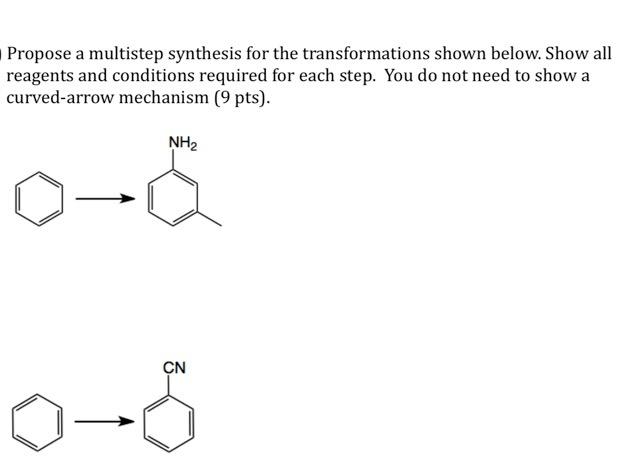Solved Propose a multistep synthesis for the transformations | Chegg.com