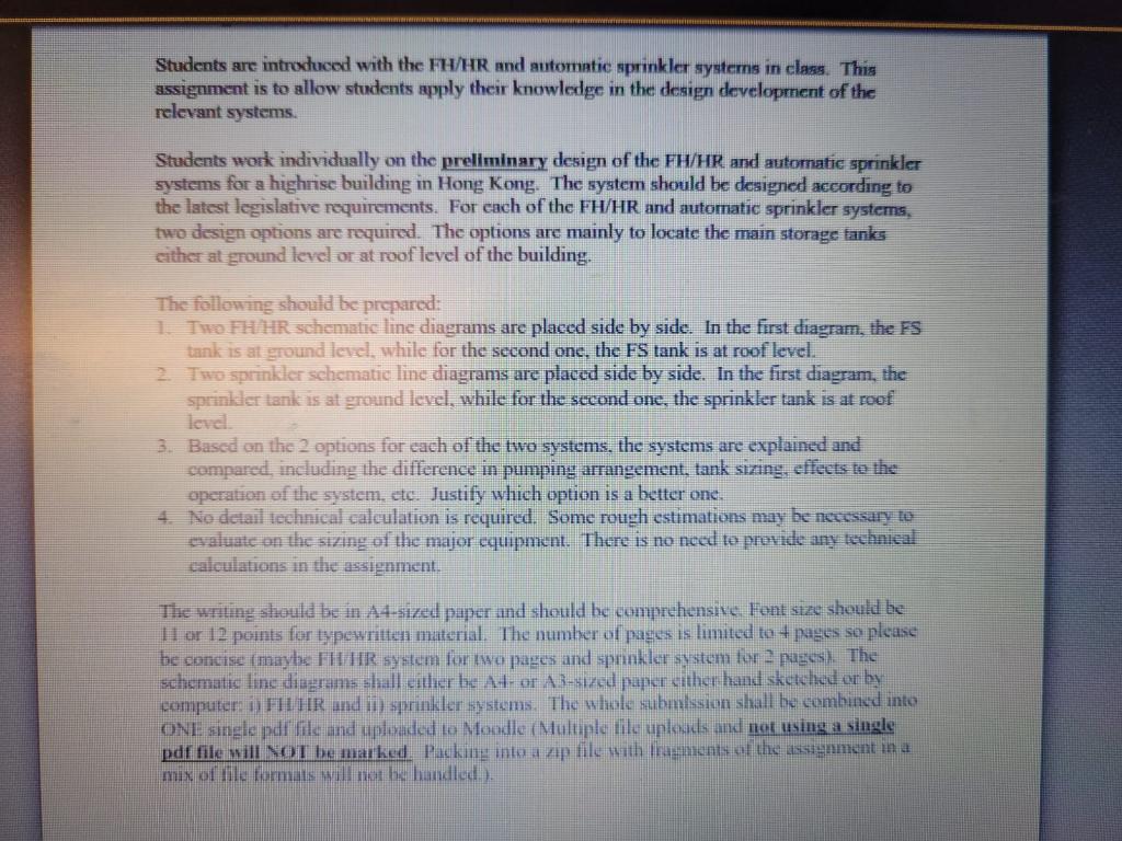 Students are introduced with the FH/HR and automatic | Chegg.com