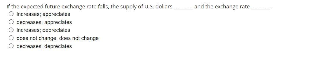 Solved and the exchange rate If the expected future exchange | Chegg.com