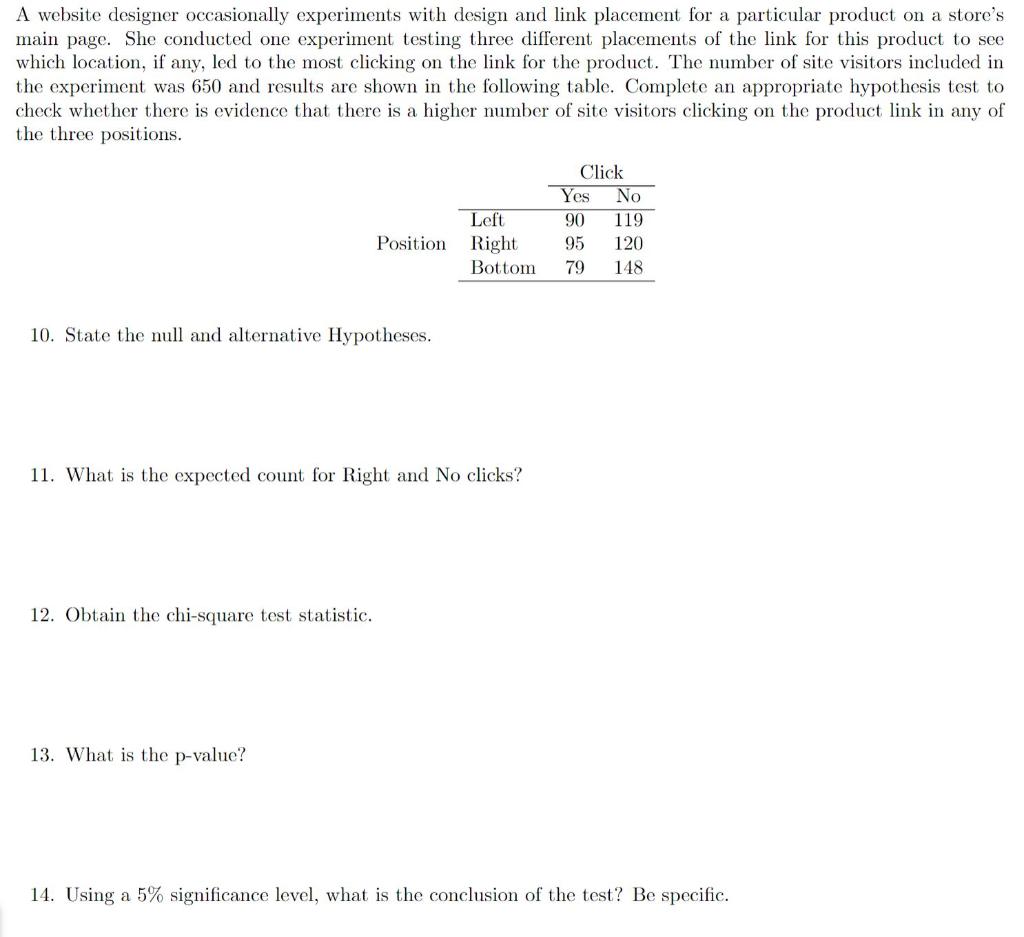 Solved A website designer occasionally experiments with | Chegg.com