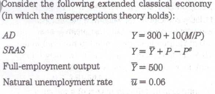 Solved Consider the following extended classical economy (in | Chegg.com