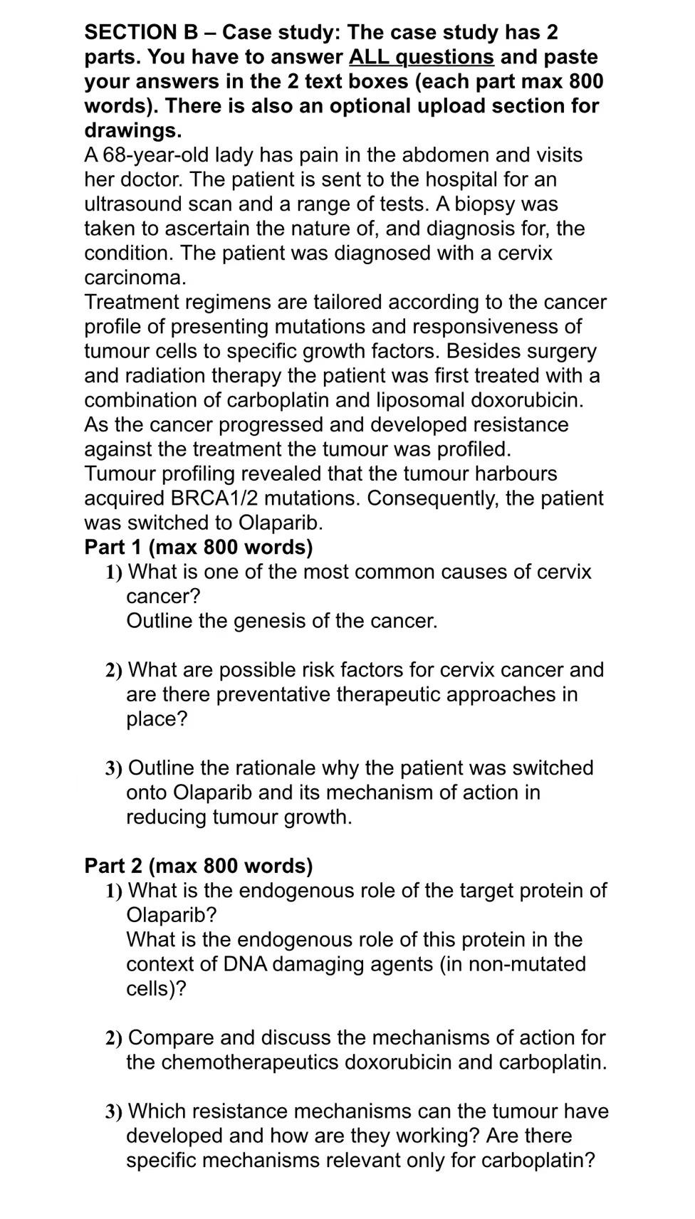 SECTION B Case study: The case study has 2 parts. You | Chegg.com