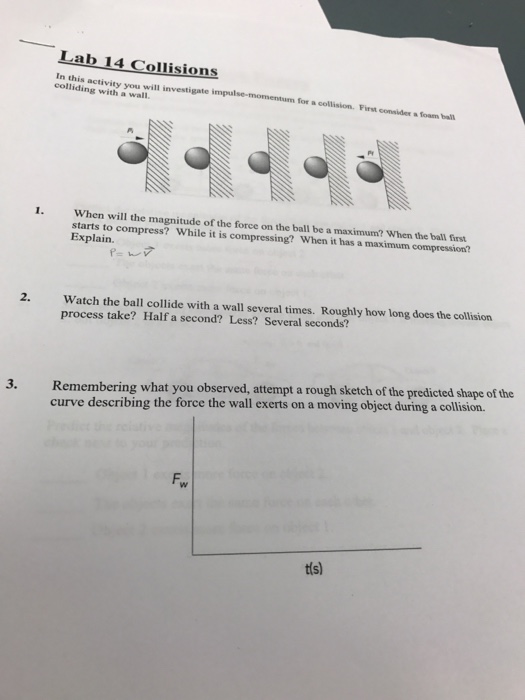Solved Lab 14 Collisions In this activity you will | Chegg.com