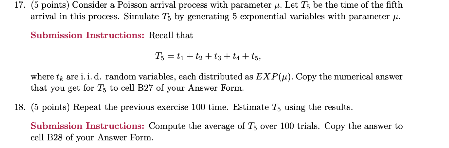 Solved (5 points) Consider a Poisson arrival process with | Chegg.com