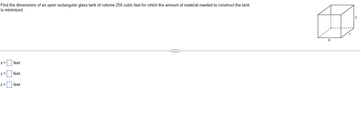 Solved Find the dimensions of an open rectangular glass tank | Chegg.com