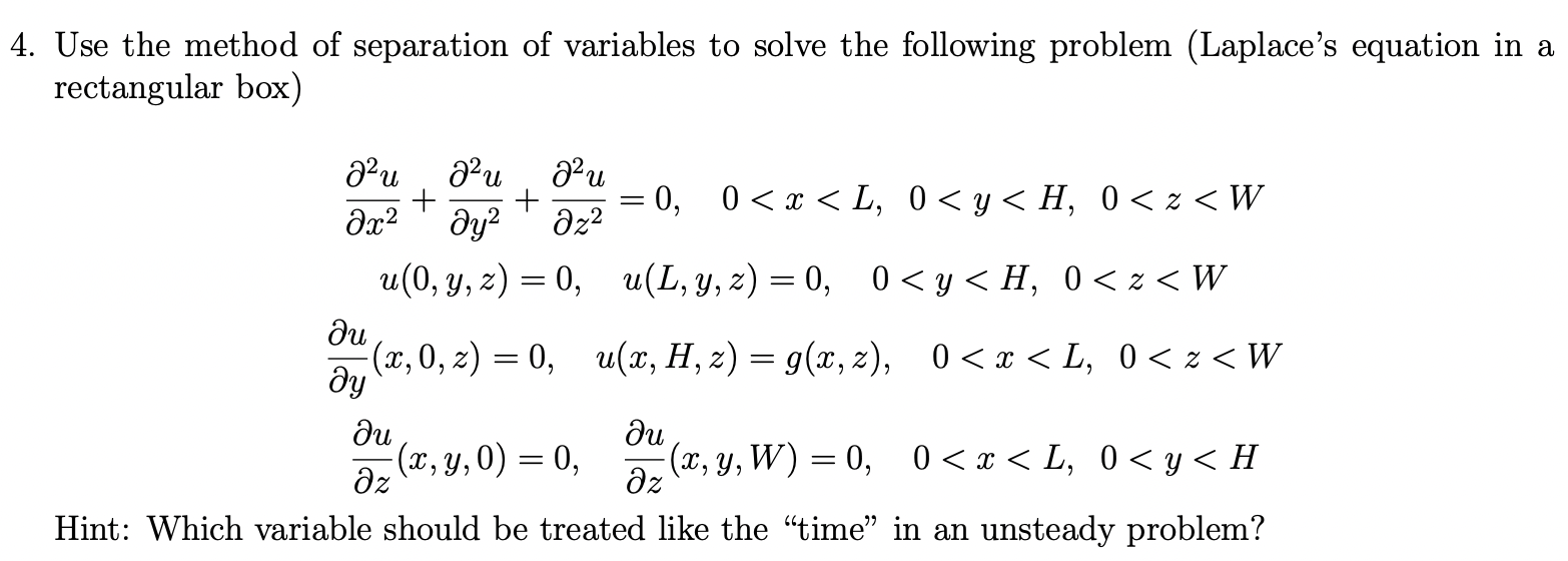 Use the method of ﻿separation of ﻿variables to ﻿solve | Chegg.com