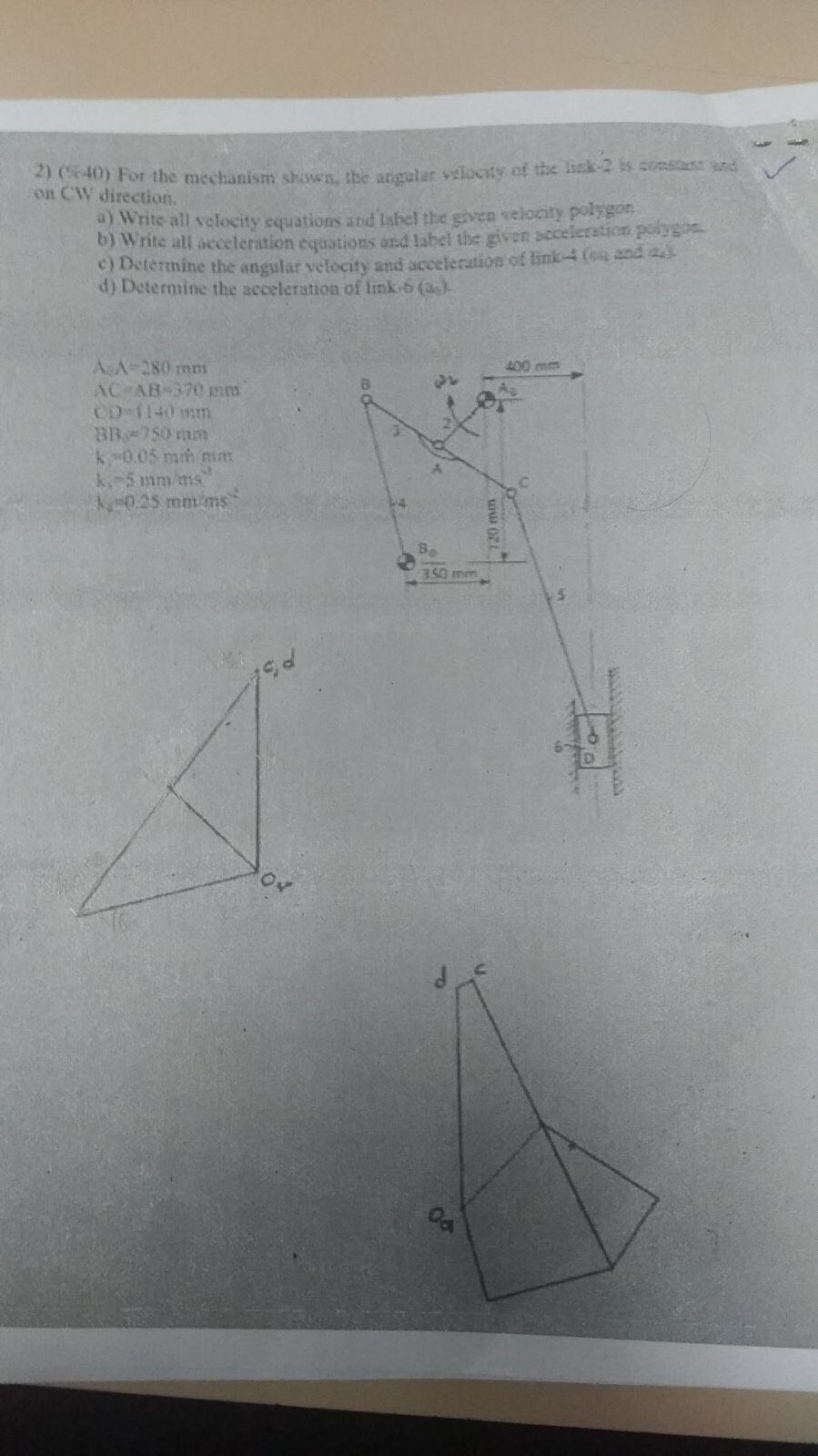 Solved mechanism question | Chegg.com