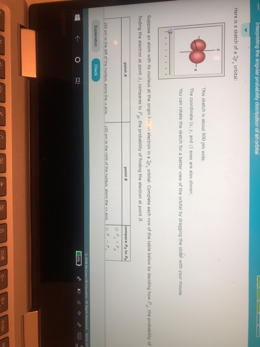 Solved of an orbital Here is a sketch of a 2p, orbital: This | Chegg.com