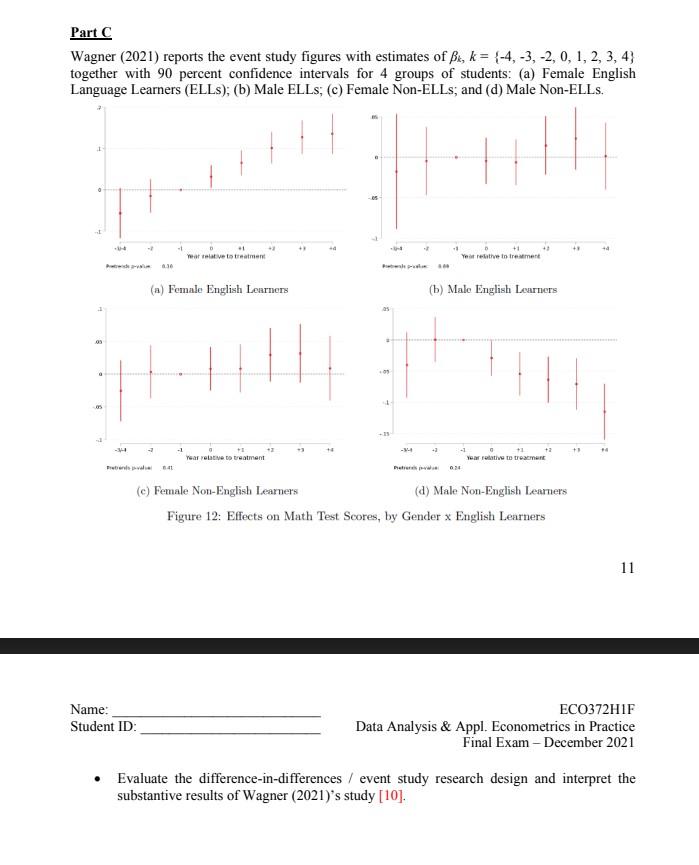 Section 3: Differences in Differences / Event Study | Chegg.com