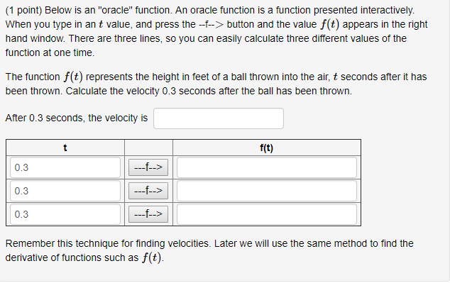 (1 point) Below is an "oracle" function. An oracle | Chegg.com