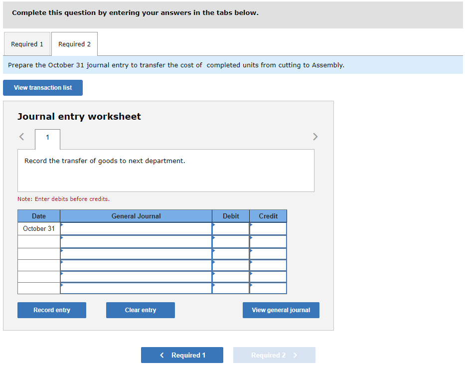 Solved Problem 16-2A (Algo) Weighted Average: Production | Chegg.com