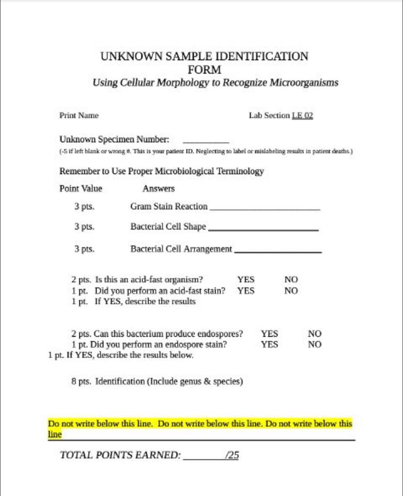 Solved Gram Stain Acid Fast Stain Endospore Stain UNKNOWN | Chegg.com