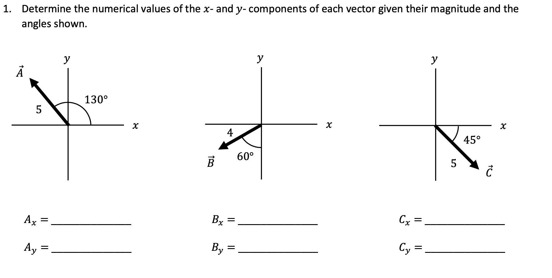 Solved Determine the numerical values of the x - and | Chegg.com