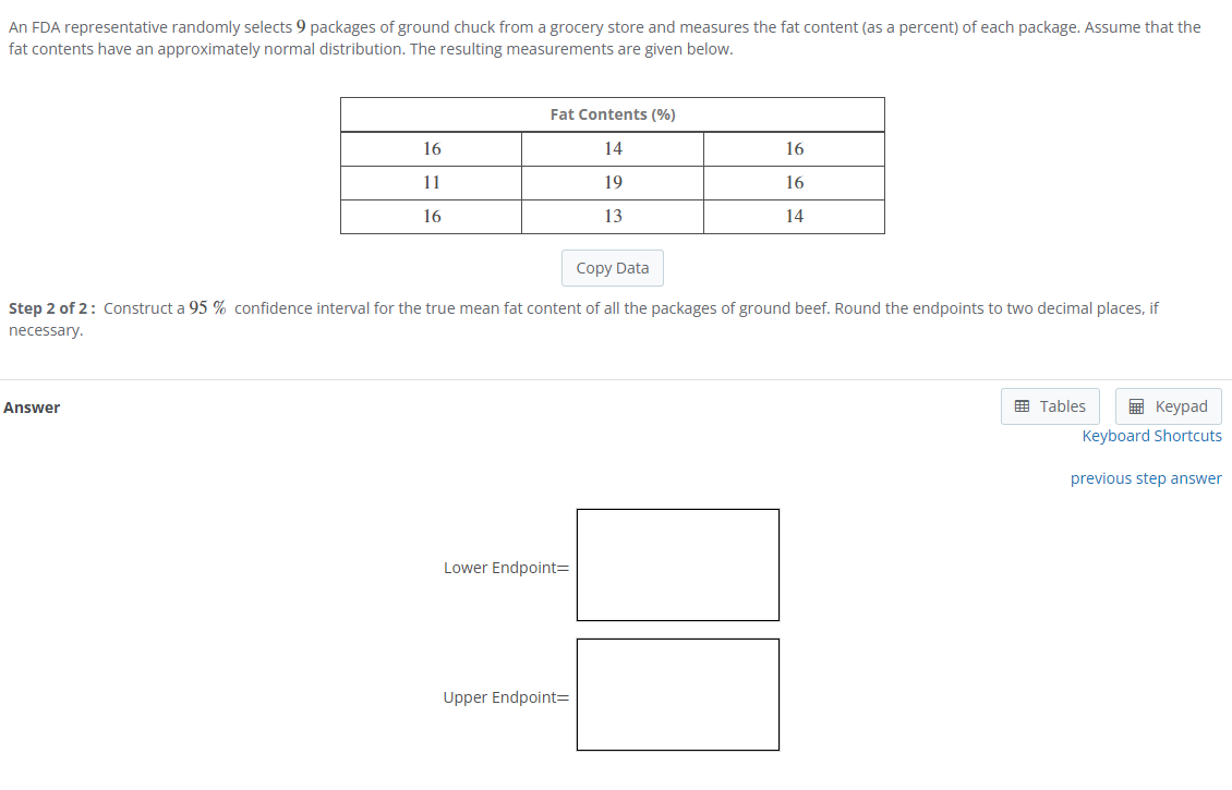 Solved An FDA representative randomly selects 9 ﻿packages of | Chegg.com