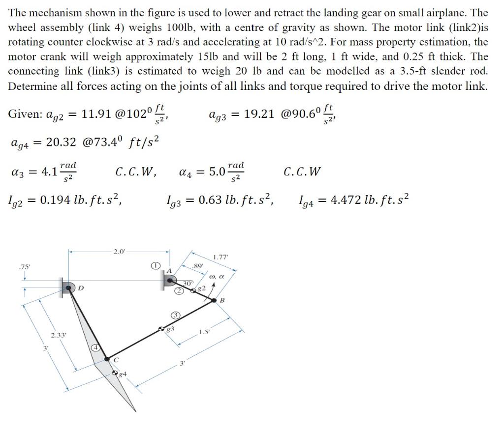 The mechanism shown in the figure is used to lower | Chegg.com