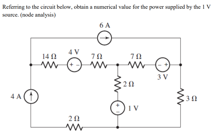 Solved Referring to the circuit below, obtain a numerical | Chegg.com Solved Referring to the circuit below, obtain a numerical | Chegg.com