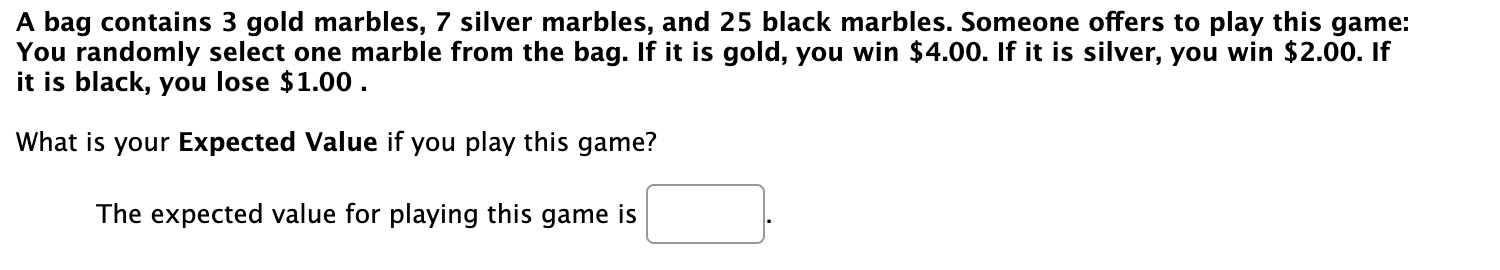 Solved A bag contains 3 gold marbles, 7 silver marbles, and | Chegg.com
