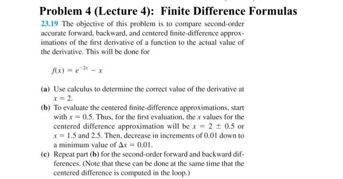 Solved The objective of this problem is to compare | Chegg.com