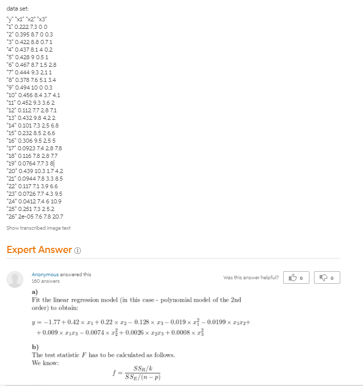 Solved Regression Analysis: R Studio. Need output applied | Chegg.com