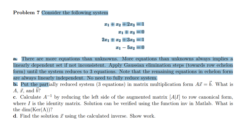 Solved Problem 7 Consider the following system a. There are | Chegg.com