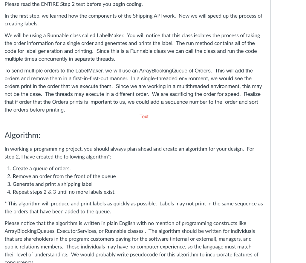 Please read the ENTIRE Step 2 text before you begin | Chegg.com