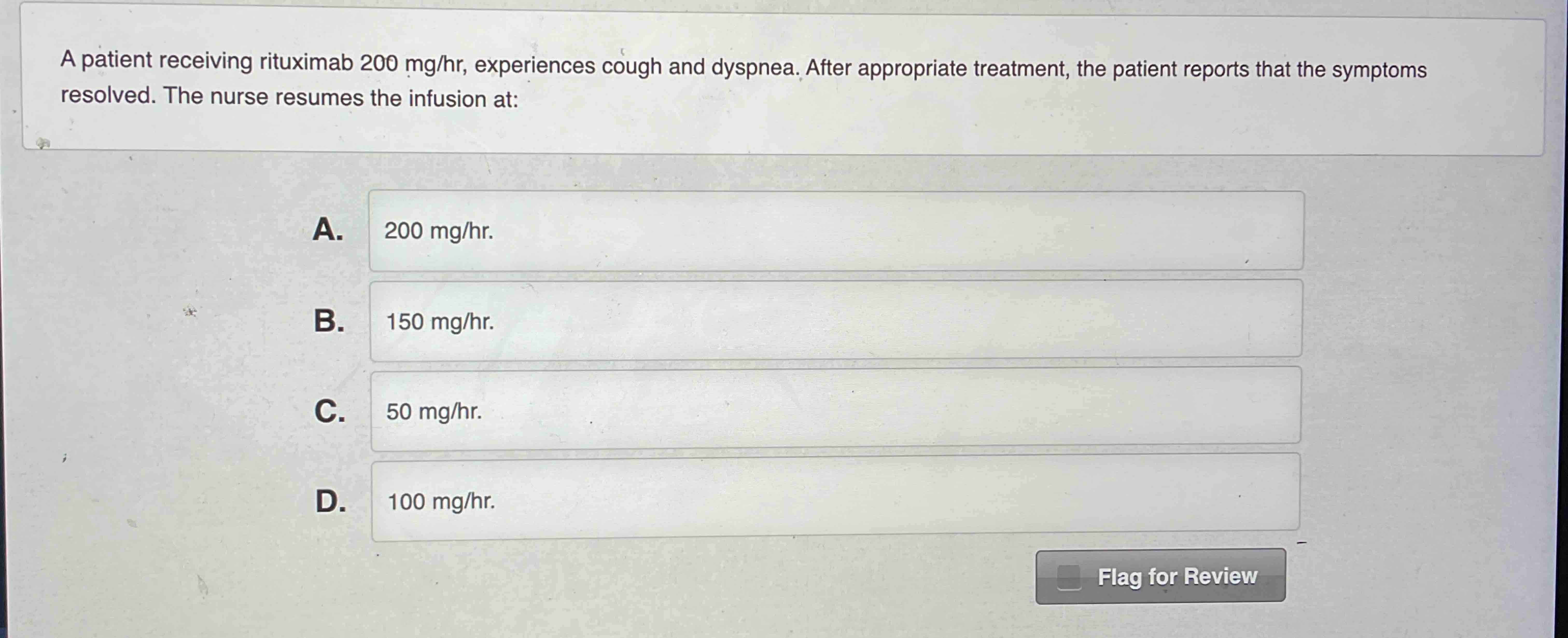 Solved A patient receiving rituximab 200mghr, ﻿experiences | Chegg.com