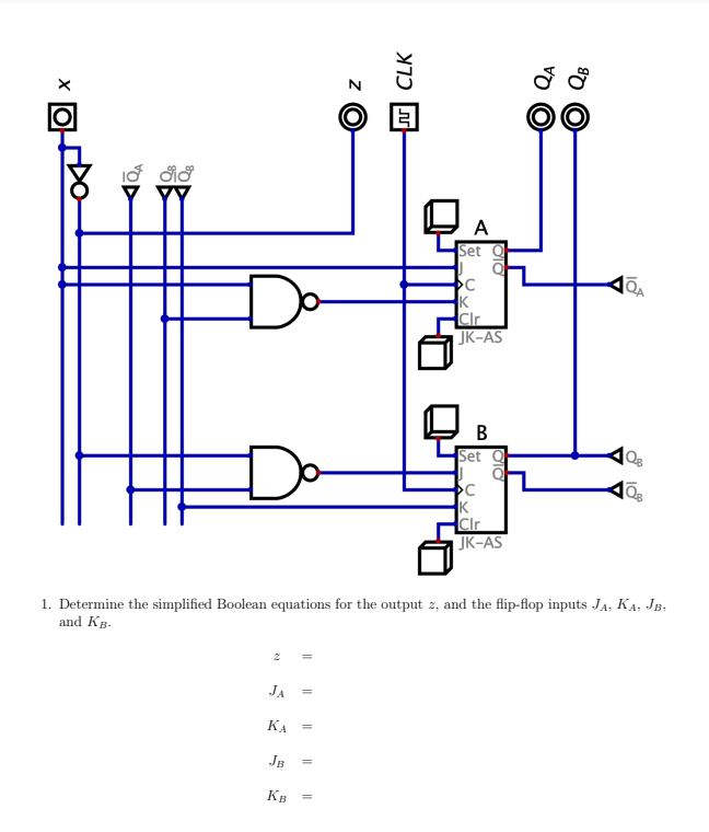 Solved 1 Determine The Simplified Boolean Equations For The 