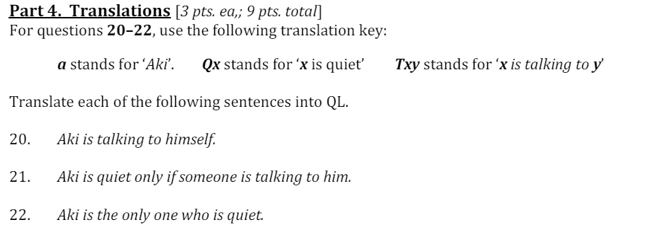 Solved Part 4. Translations [3 pts. ea,; 9 pts. | Chegg.com Solved Part 4. Translations [3 pts. ea,; 9 pts. | Chegg.com