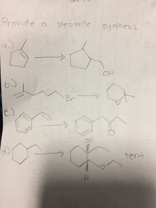Solved Provide a stepwise synthesis | Chegg.com Solved Provide a stepwise synthesis | Chegg.com