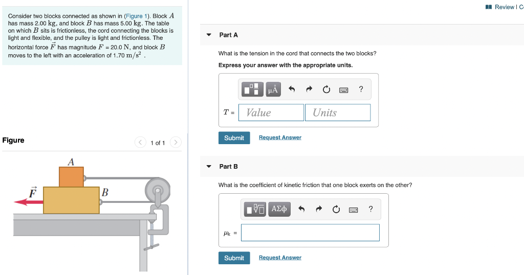 Solved M Review IC Consider two blocks connected as shown in | Chegg.com Solved M Review IC Consider two blocks connected as shown in | Chegg.com
