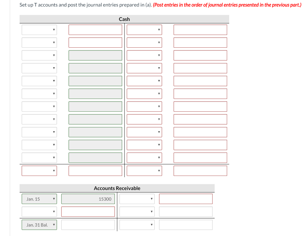 Solved Set up T accounts and post the journal entries | Chegg.com