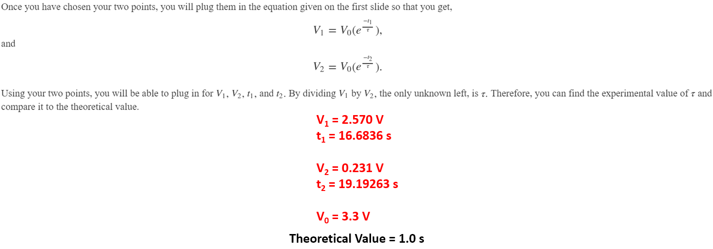 Solved Once you have chosen your two points, you will plug | Chegg.com