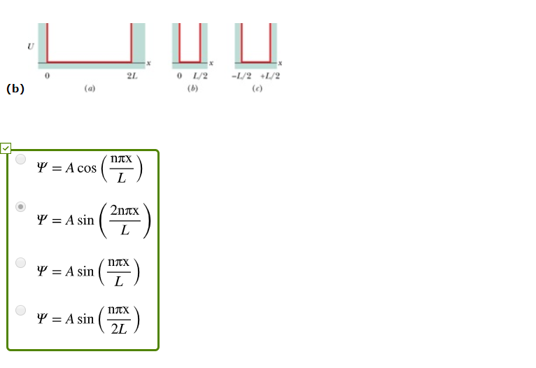 Solved The figure shows three infinite potential wells, each | Chegg.com